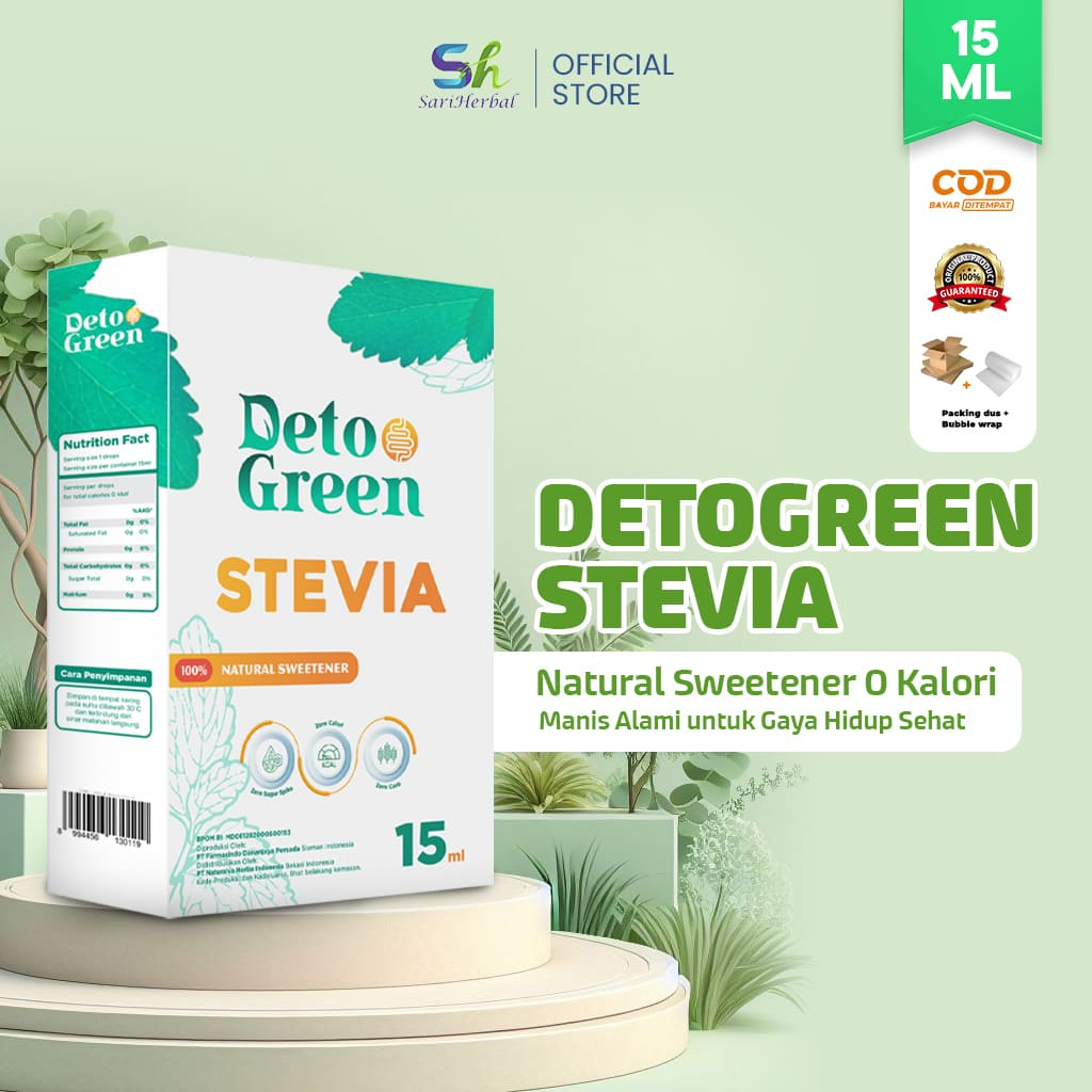 Jual DETOGREEN Stevia Pemanis Alami Gula Tetes Stevia Tetes Stevia Cair ...