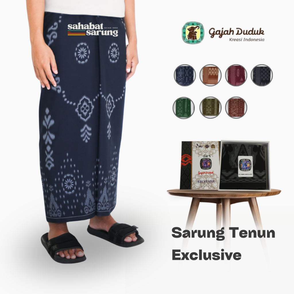 Jual Sarung Tenun Gajah Duduk Exclusive Sarung Sholat Pria Muslim Cowok Dewasa | Shopee Indonesia