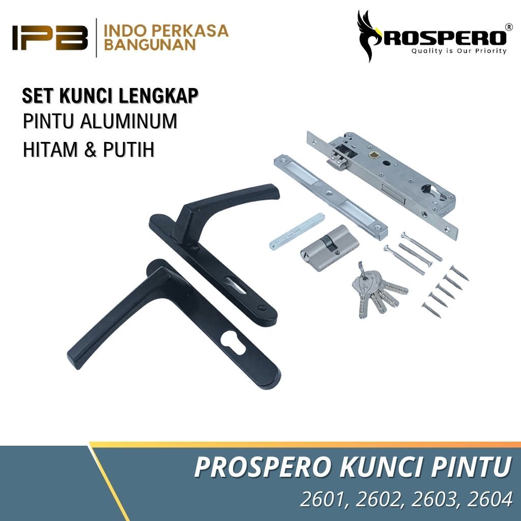 Jual Prospero Kunci Pintu Aluminium Set Handle Lengkap I Handle Pintu Aluminium | Gagang Pintu ...