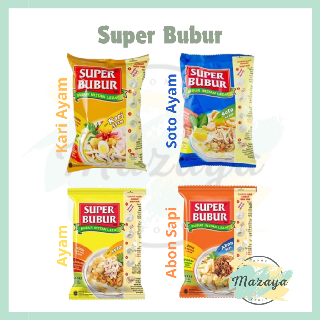 Jual SUPER BUBUR INSTAN LEZAT RASA AYAM | ABON SAPI NETTO 49 GR ...