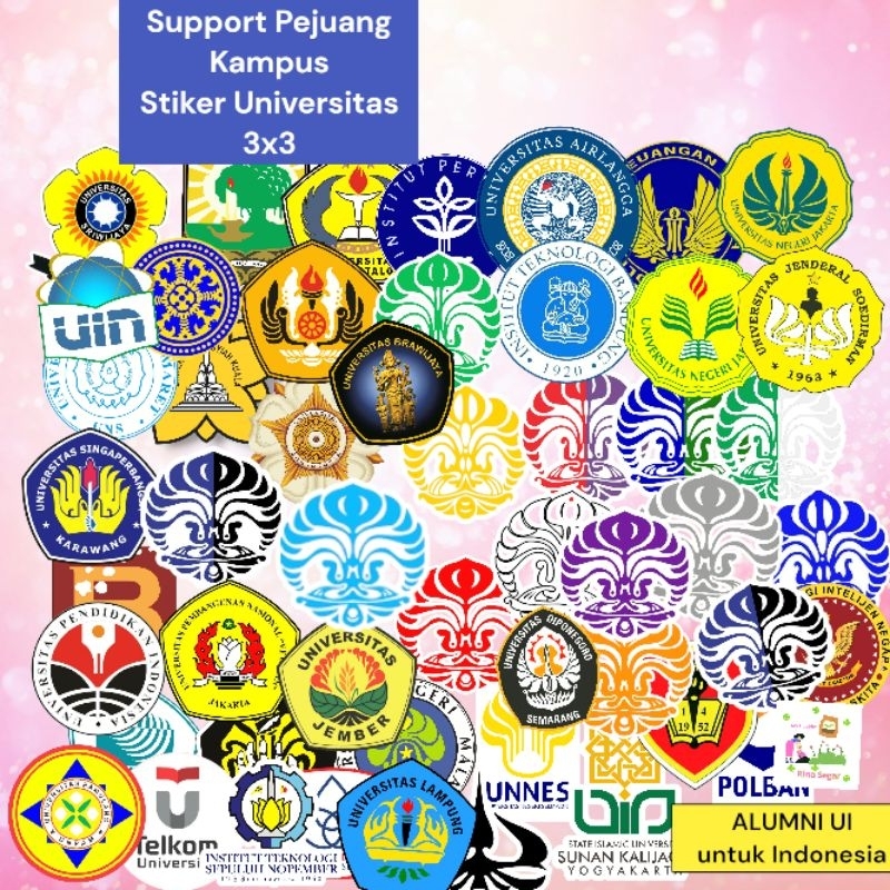 Jual (Support Pejuang Kampus) Stiker Mini 3x3 Universitas MAKARA UI ...