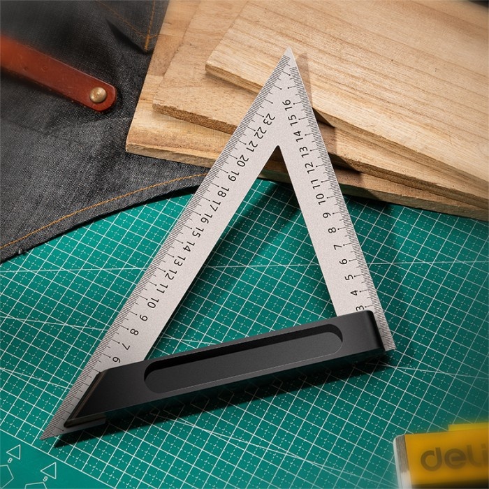Jual Deli Penggaris Segitiga Siku Besi EDL303XXX | Shopee Indonesia
