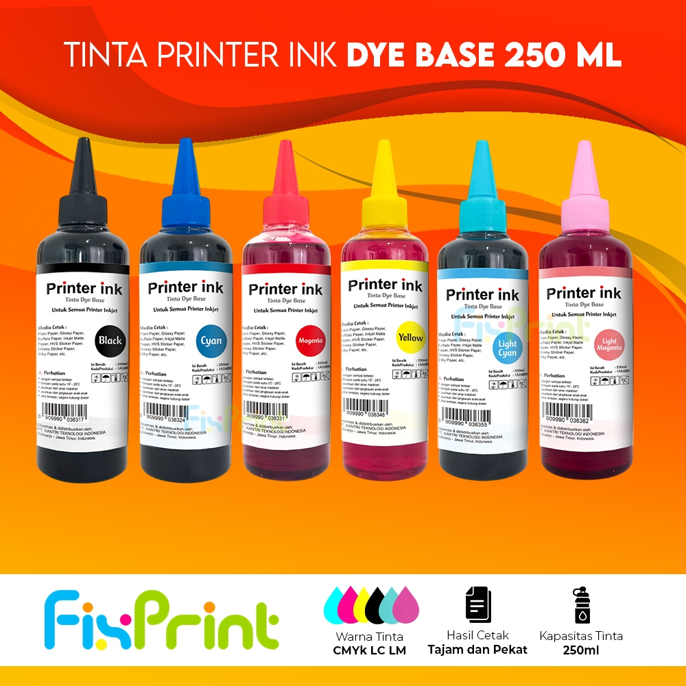 Jual Tinta Printer Universal HP,CANON,Brother,Epson Ukuran 250 ML ...