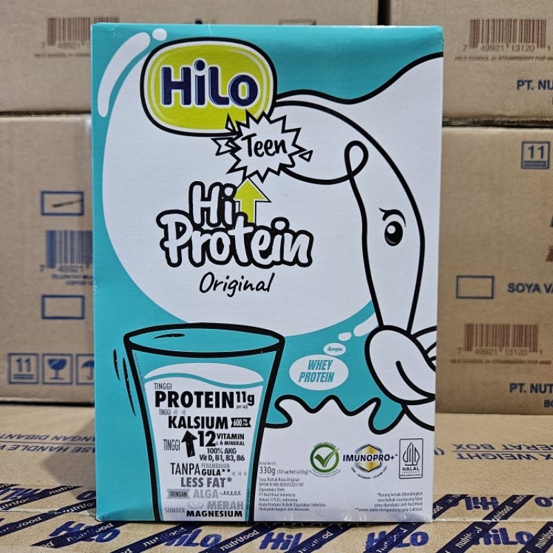 Jual HiLo Teen Hi Protein Original 330 gr isi 10 Sachet | Shopee Indonesia