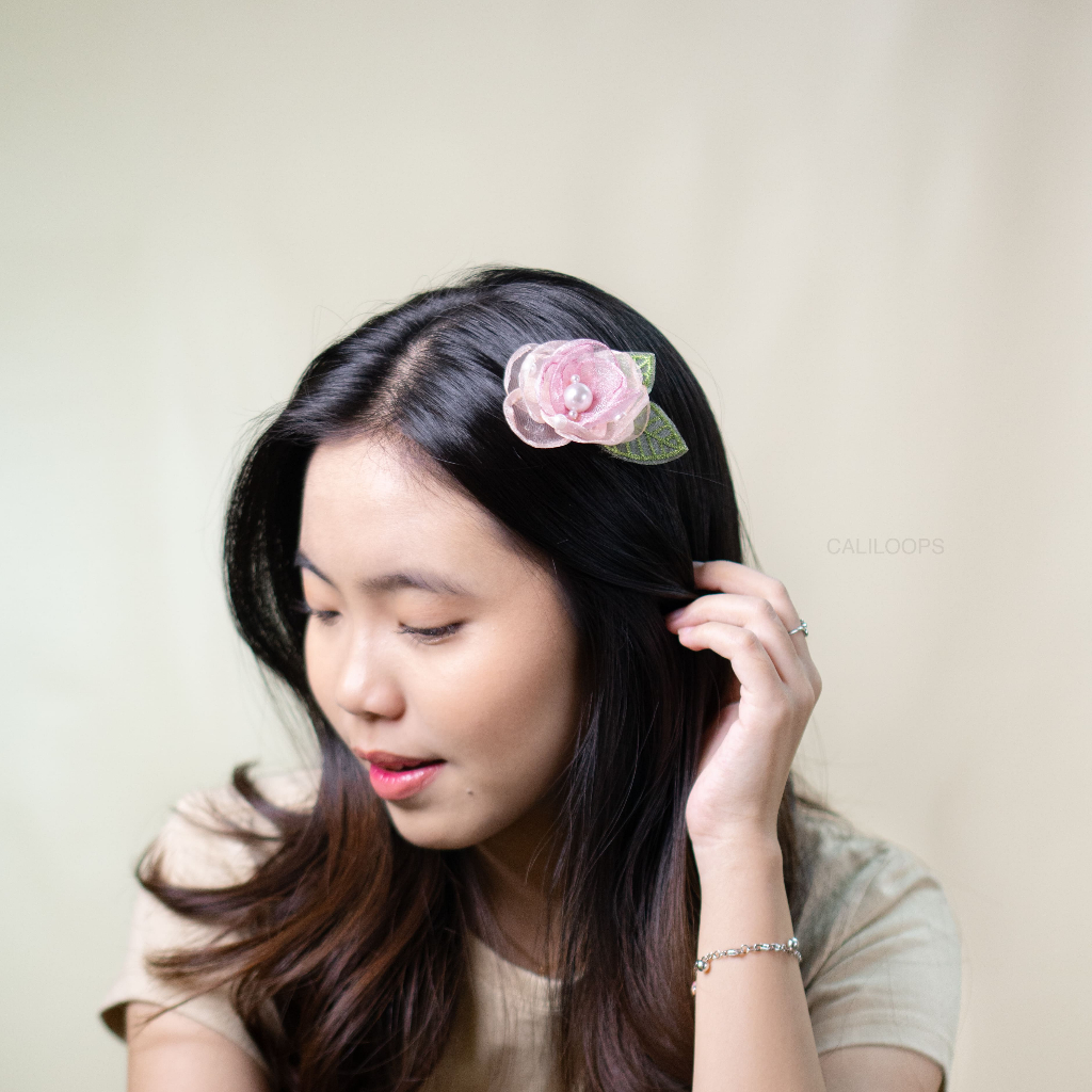 Jual Caliloops Jepit Rambut Poni Mini Bunga Mutiara Wanita Korea Lucu ...