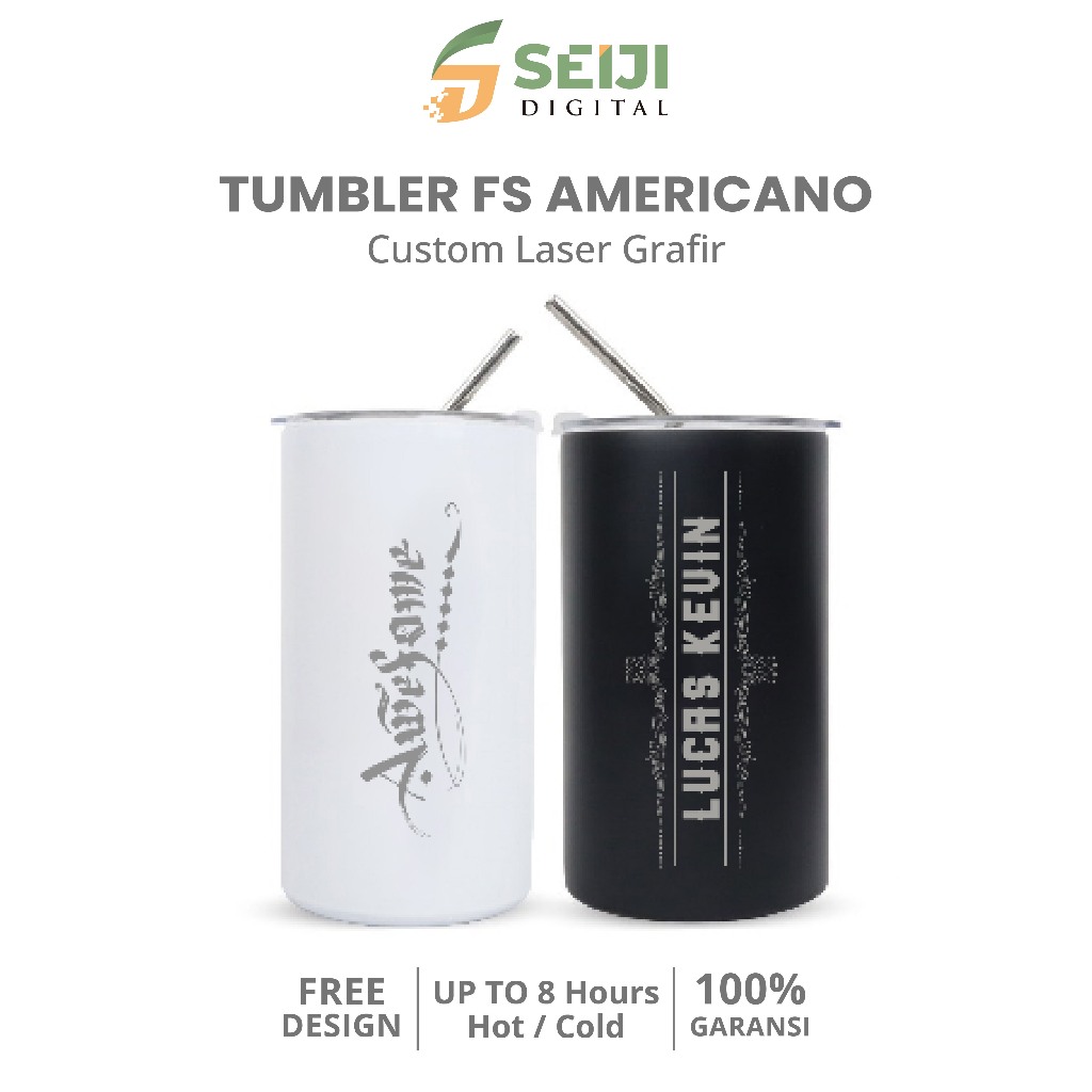 Jual Tumbler/Mug Custom Laser Grafir Kopi FS Americano Souvenir/Promosi ...