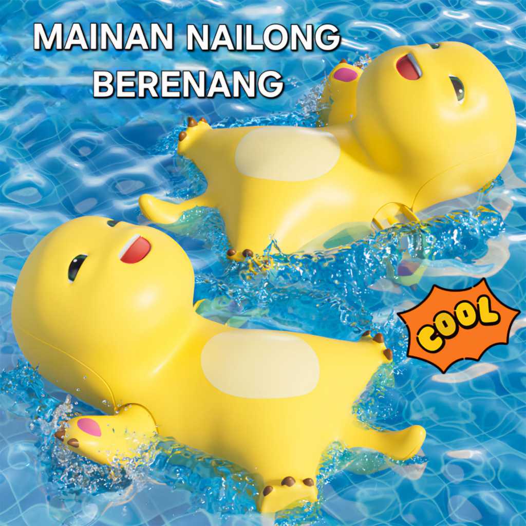 Jual Mainan Nailong Berenang Mainan Air Mandi Anak Dino Kuning Baby ...