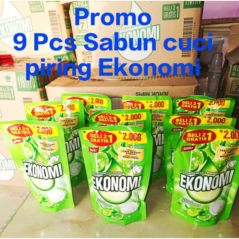 Jual 9 Pcs Sabun Cuci Piring Cair Ekonomi 122ml / Detergen bubuk boom ...