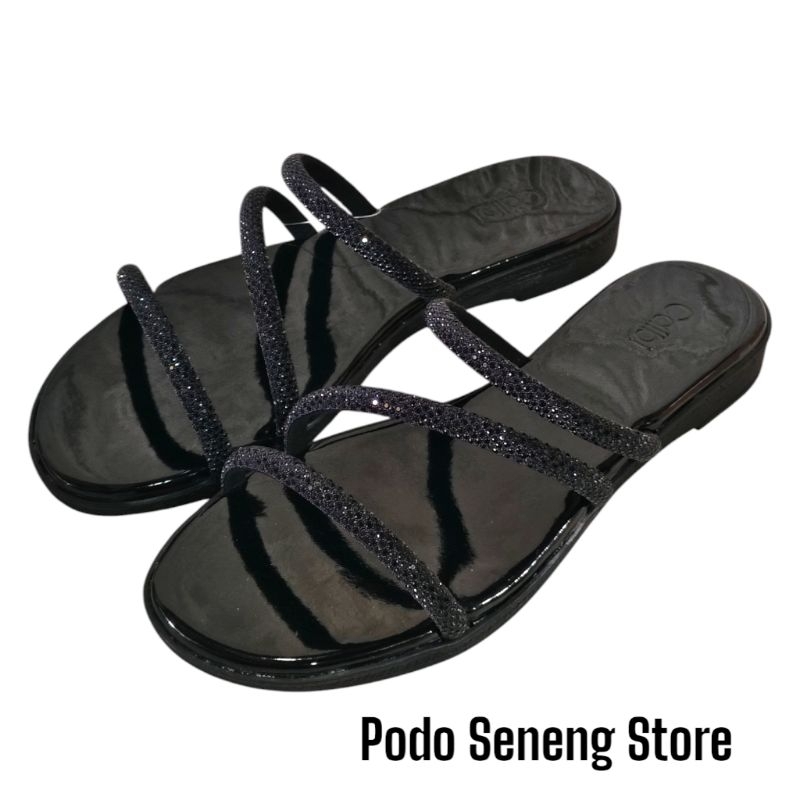 Jual Sandal CALBI TEPLEK HITAM srempang | Shopee Indonesia