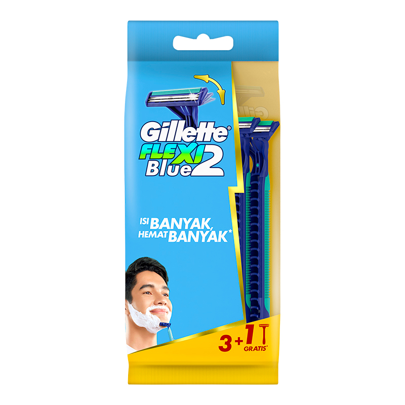 Jual Gillette Blue 2 Flexi Alat Cukur 3 + 1 pcs | Shopee Indonesia