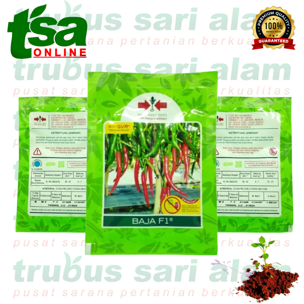Jual BAJA F1 - isi 1.500 biji benih bibit cabai merah besar sayur Cap ...