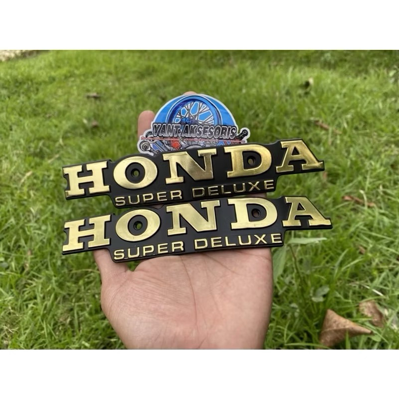 Jual ORIGINAL KUNINGAN EMBLEM HONDA DELUXE TANGKI GL 100 125 IMPORT ...