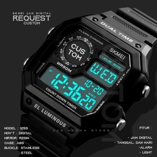 Jual Jam Tangan Pria Wanita Digital Anti Air Sport SKMEI 1299 Custom ...