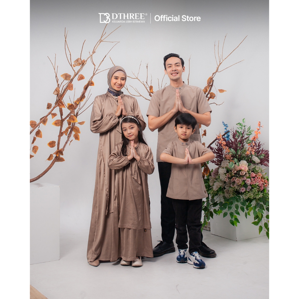 Jual DTHREE® x HURIM® - Sarimbit Couple Keluarga Dayana Series Warna Dessert Taupe | Shopee ...