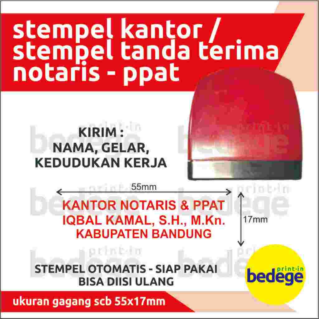 Jual STEMPEL KANTOR NOTARIS / PPAT STEMPEL TANDA TERIMA NOTARIS / PPAT ...