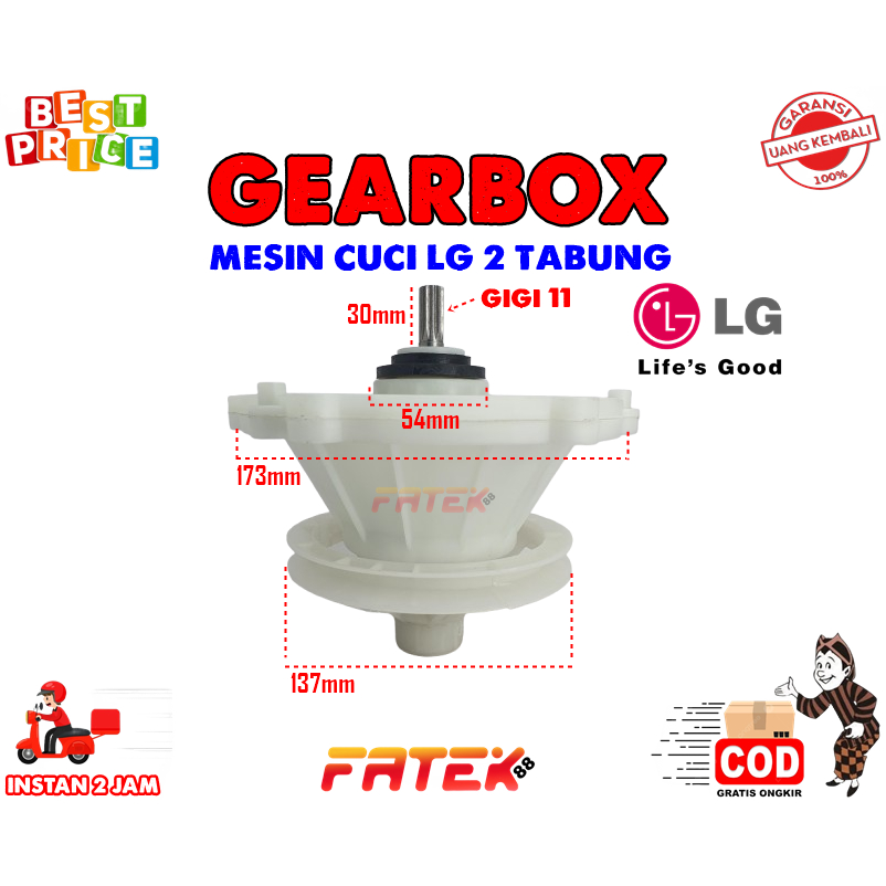 Jual GEAR BOX MESIN CUCI LG 2 TABUNG UMUM | GEARBOX / GIRBOX / GERBOX ...