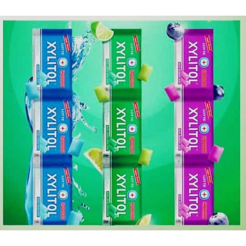 Jual Promoooo Lotte Xylitol blister permen karet 8,7 gram 1 Pack isi 10 ...