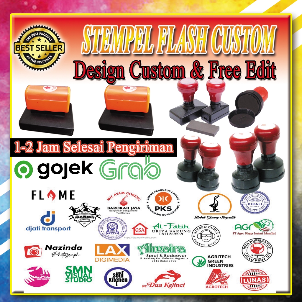 Jual stempel custom free design,stempel murah, stempel perusahaan ...
