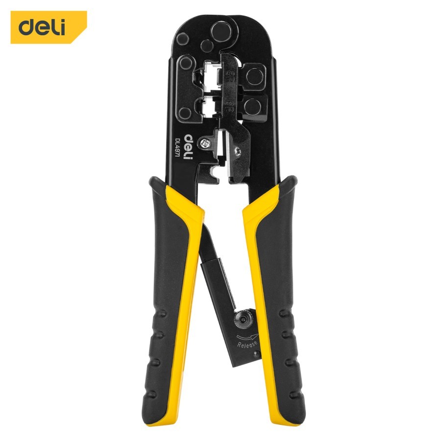 Jual Deli Tang Crimping Tool 4P 6P 8P RJ45 RJ11 / Deli Ethernet Crimper ...