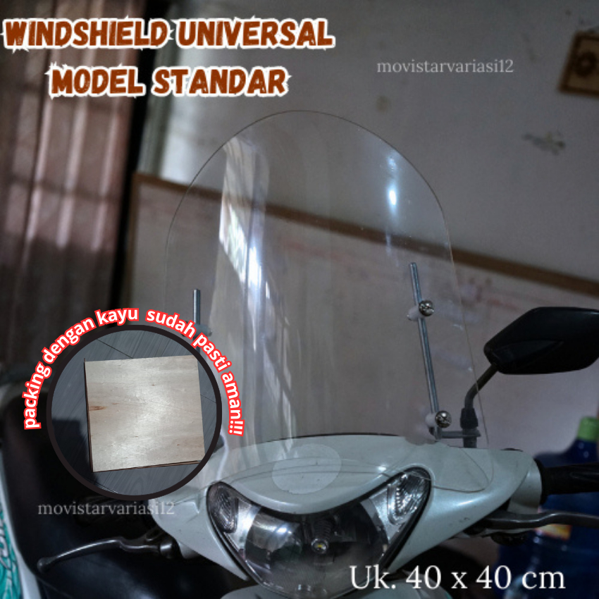 Jual Windshield Ukuran 40cm x 40cm Standar Windshield Beat Windshield ...