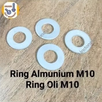 Jual GB ring oli kecil aluminium M10 (paket 20 pcs) | Shopee Indonesia