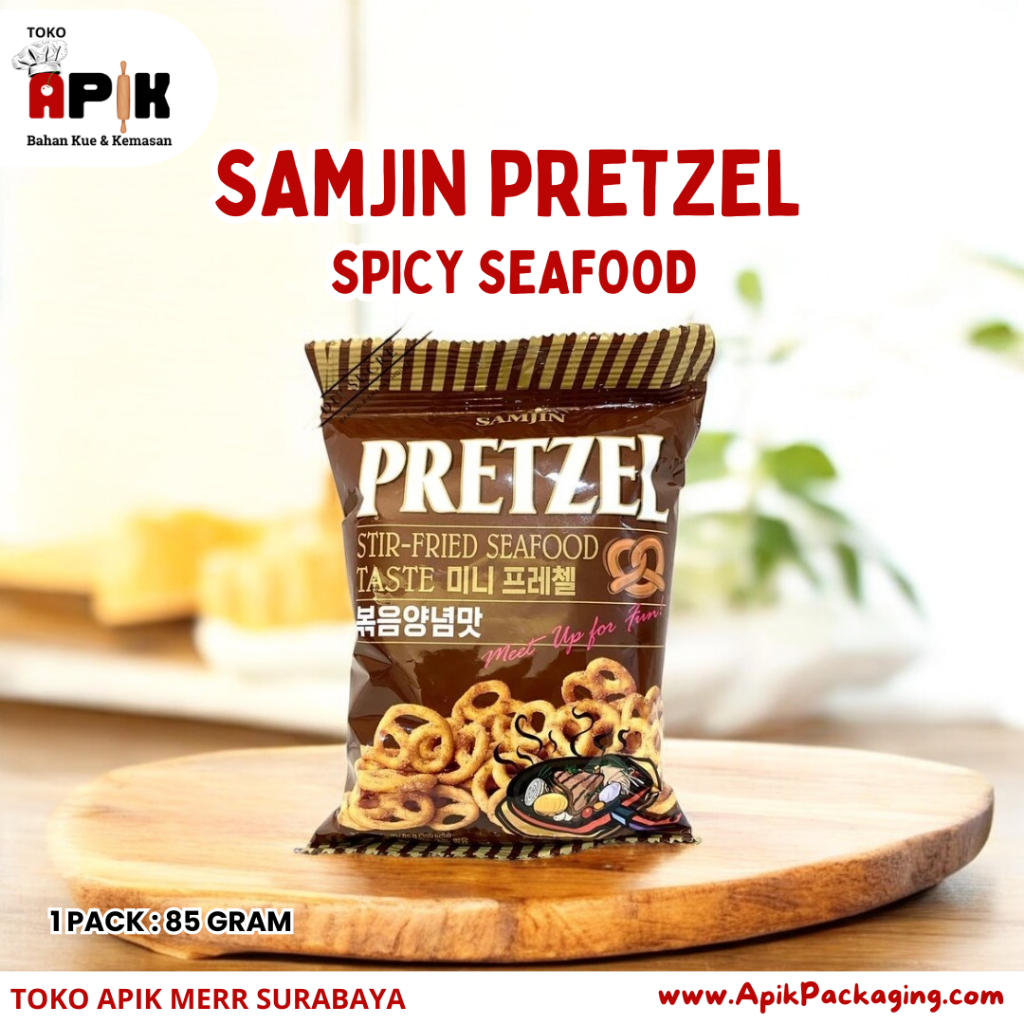 Jual Samjin Pretzel Snack Korea Cheddar Cheese Spicy Beef Stir Fried ...