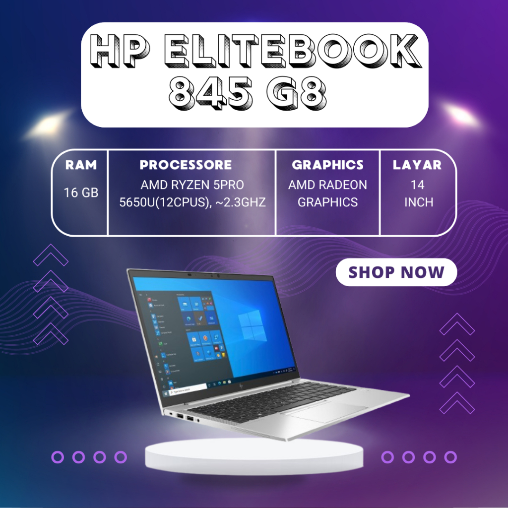 Jual LAPTOP HP ELITEBOOK 845 G8 RAM 8GB/SSD 256GB [STOK TERBATAS] | Shopee Indonesia