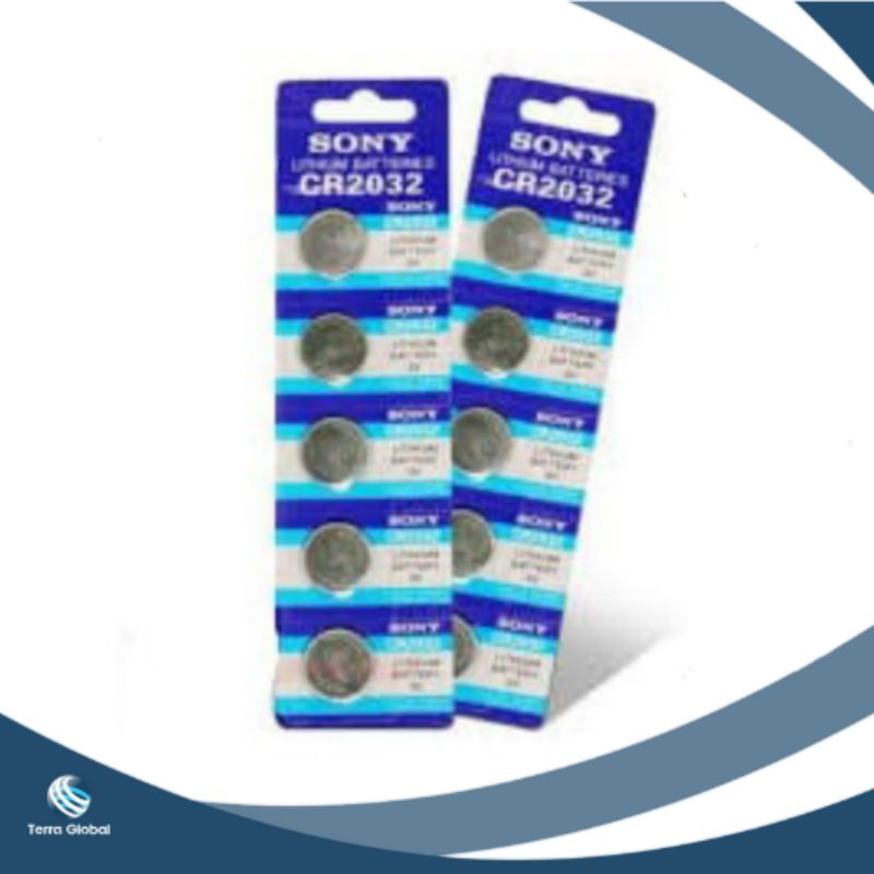 Jual Baterai Lithium Cmos PC Komputer Remote Sony CR 2032 3V Isi 5 Pcs ...