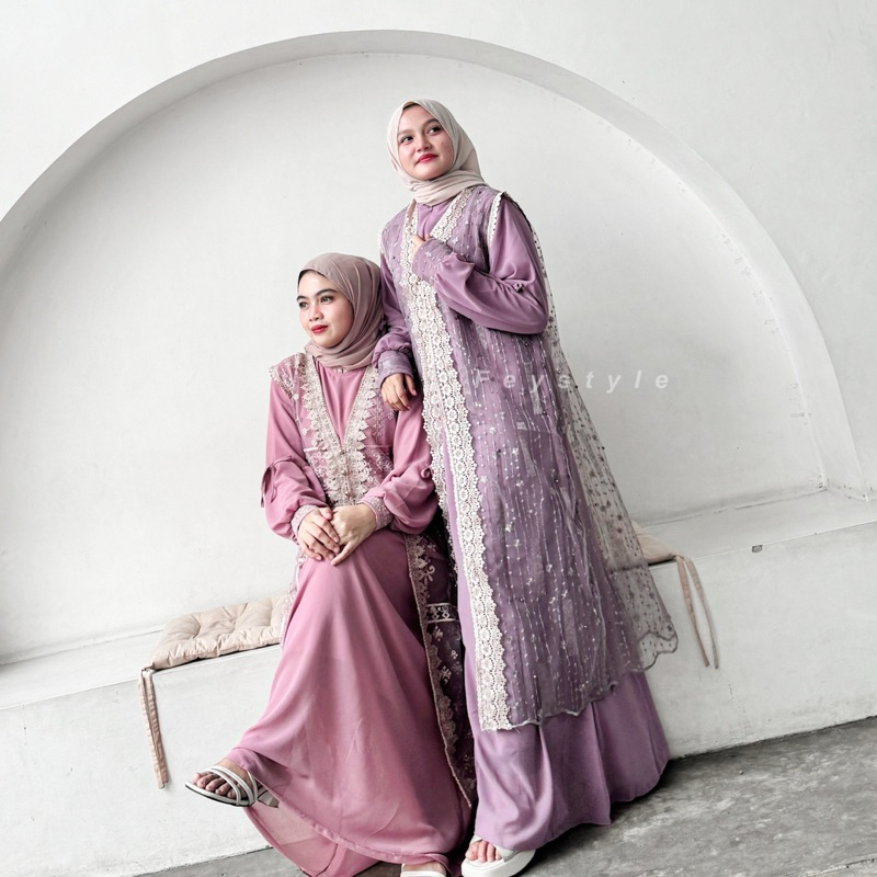 Jual dress brokat eid series feys 2025 | Shopee Indonesia