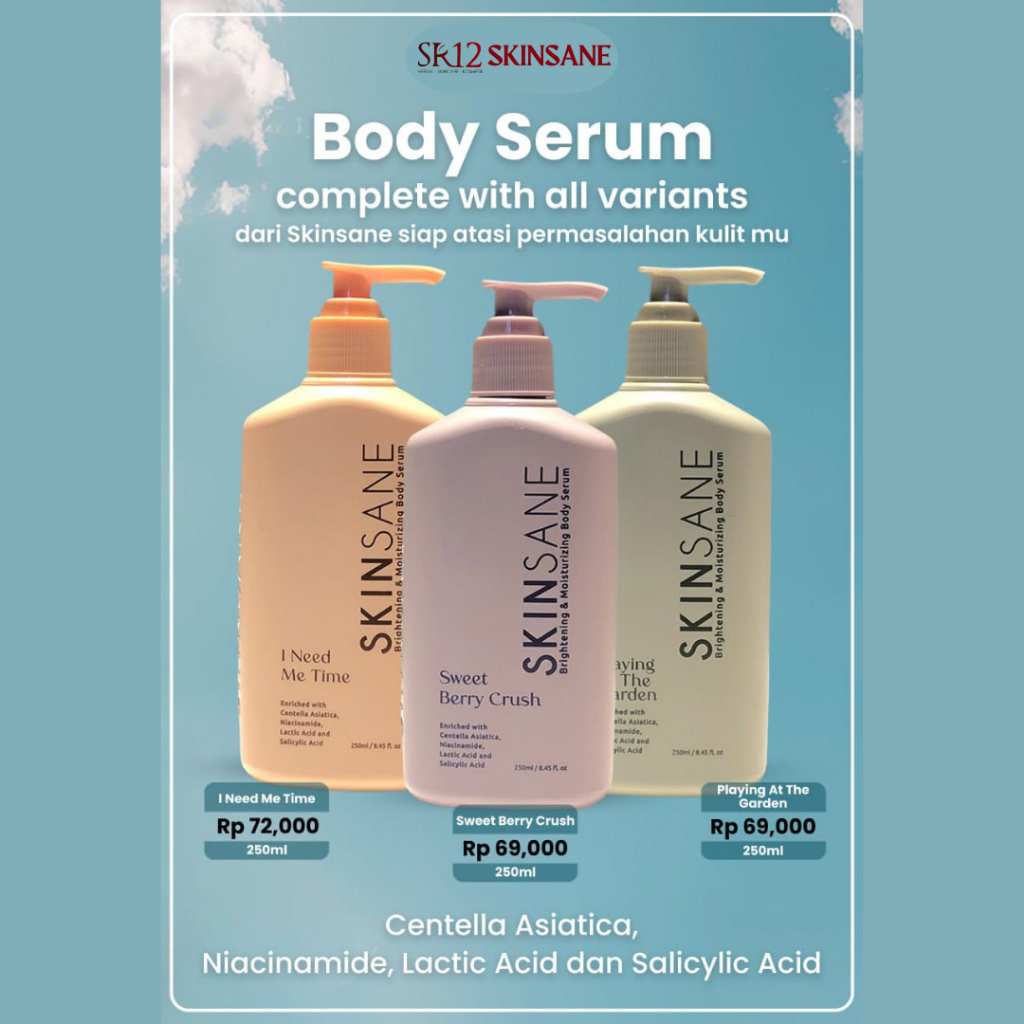 Jual SKINSANE Body Serum 250ml Hand Body Lotion Pencerah ALL VARIAN ...
