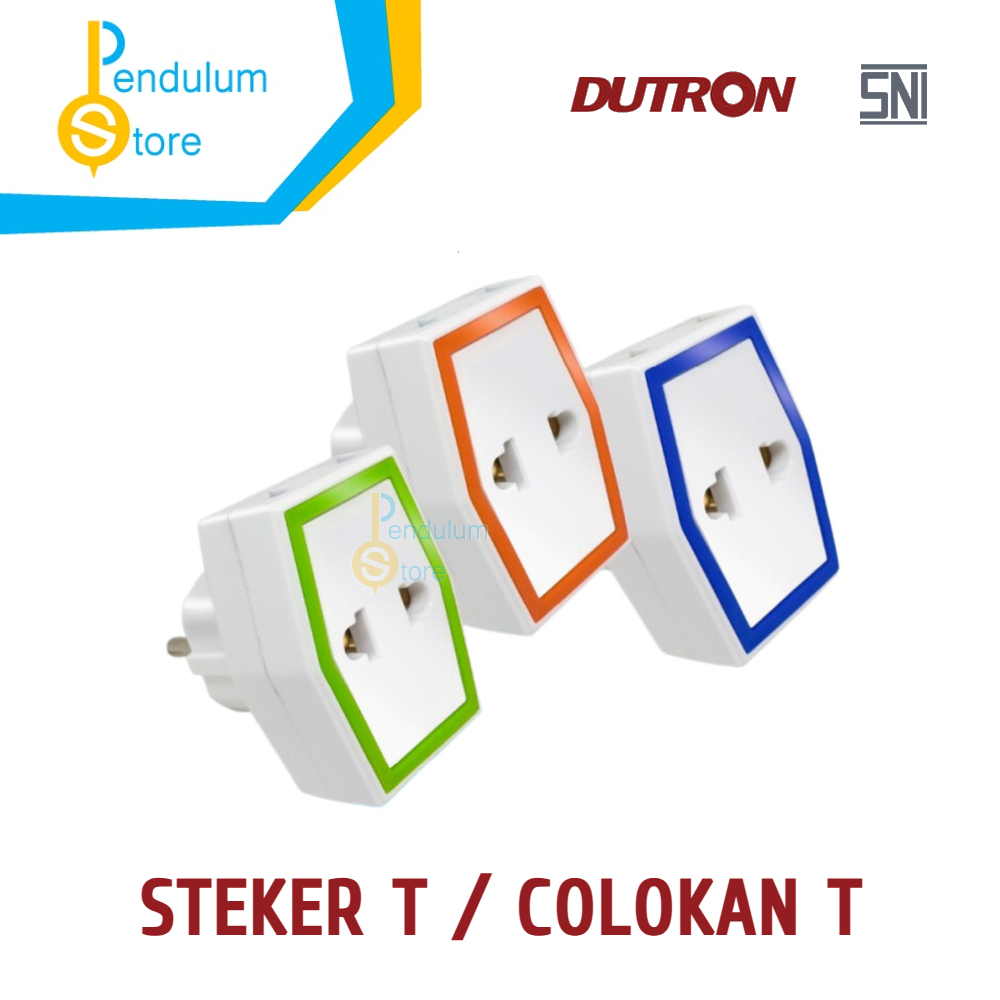 Jual DUTRON Colokan T SNI / Steker T Multi Warna SNI Dutron Original ...