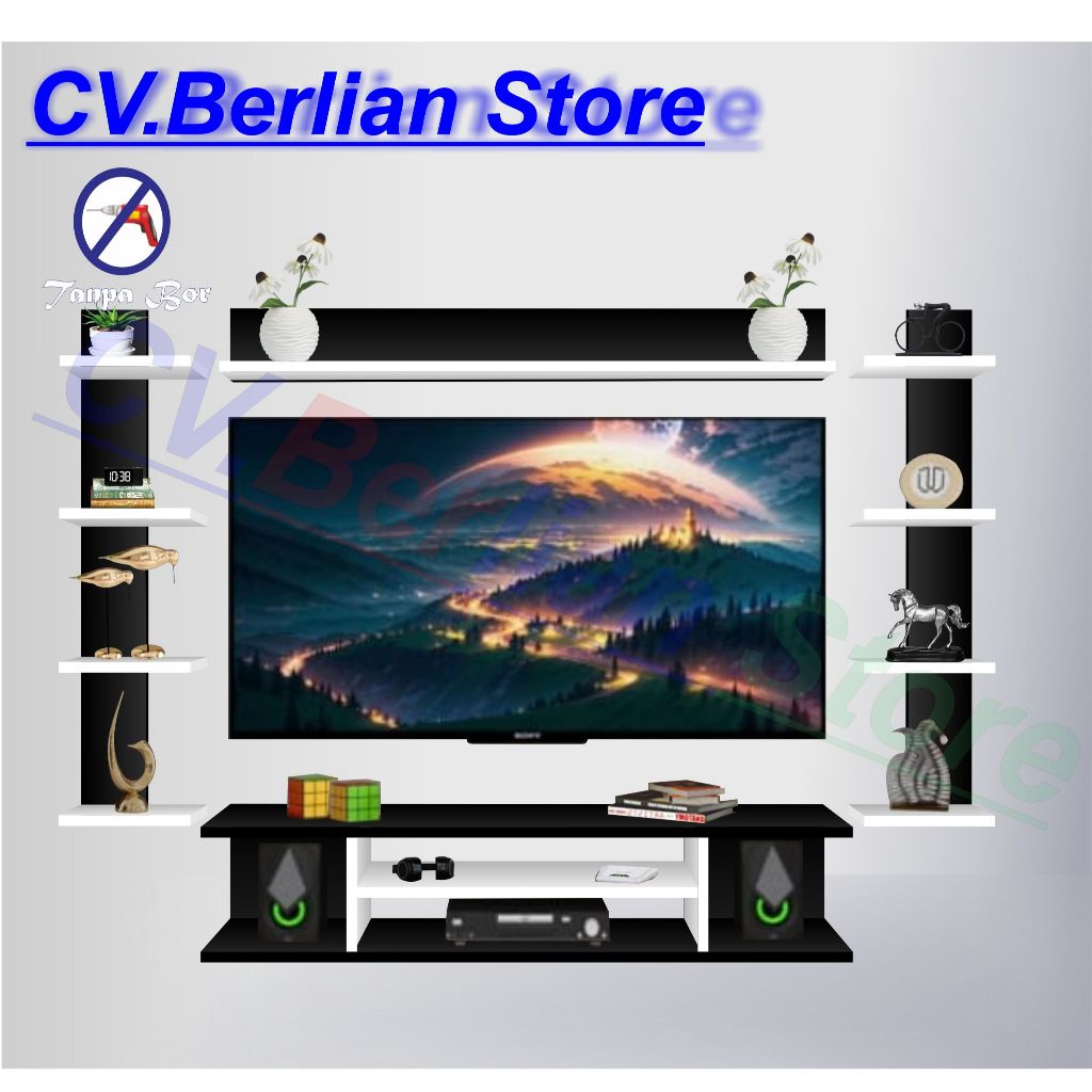 Jual Meja TV gantung minimalis Rak TV gantung Minimalis Dinding Bupet ...