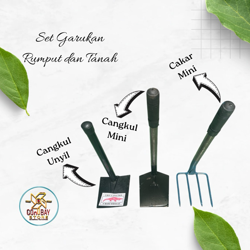 Jual Set Berkebun Cangkul Mini dan Cakar Mini Garukan Rumput Tanah ...