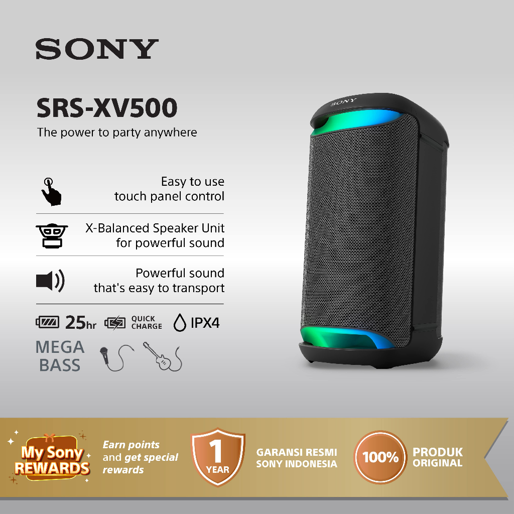 Jual Sony SRS-XV500 X-Series Wireless Party Speaker | Shopee Indonesia