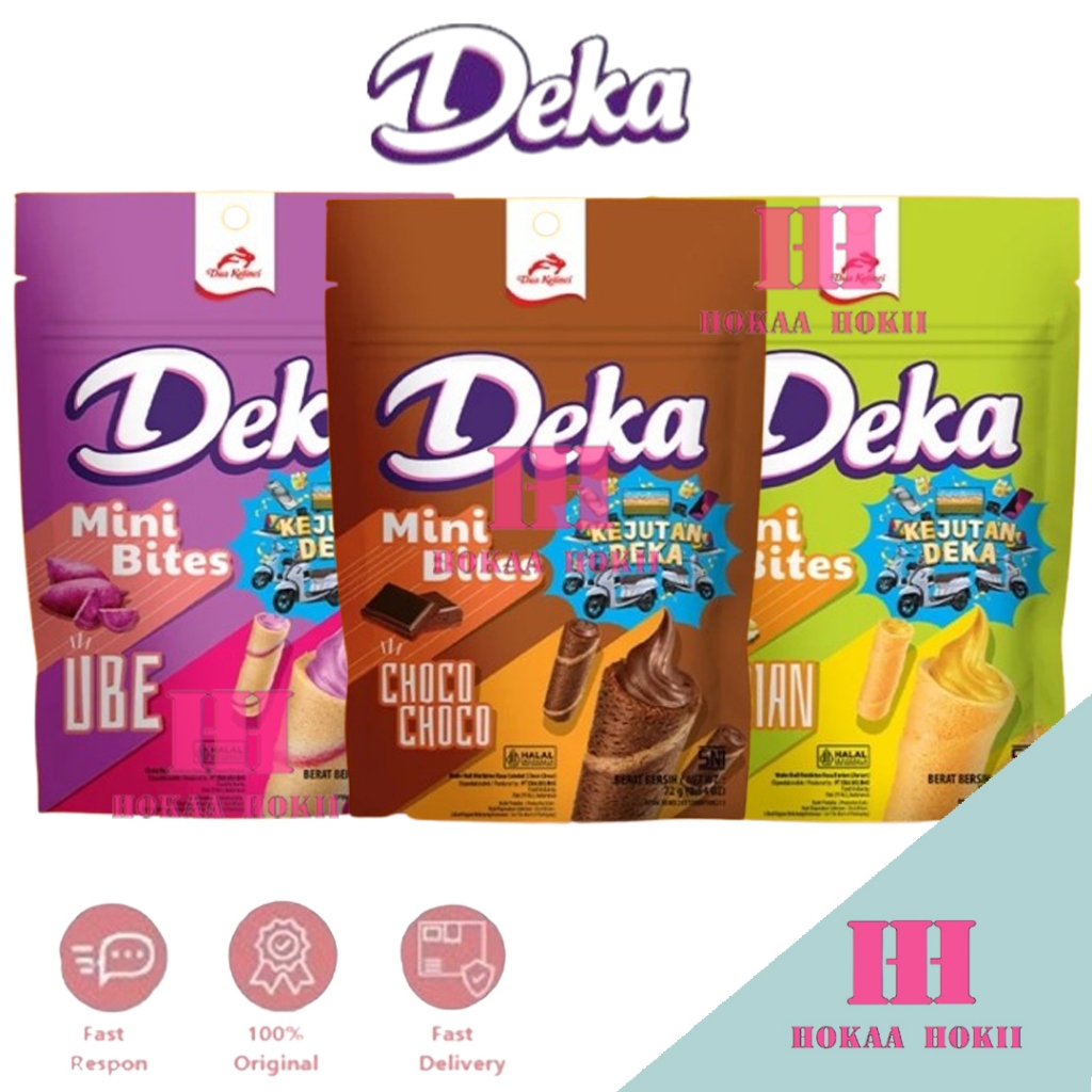 Jual Deka Mini Bites Wafer Rasa Choco - Durian - Ube 72gr | Shopee ...