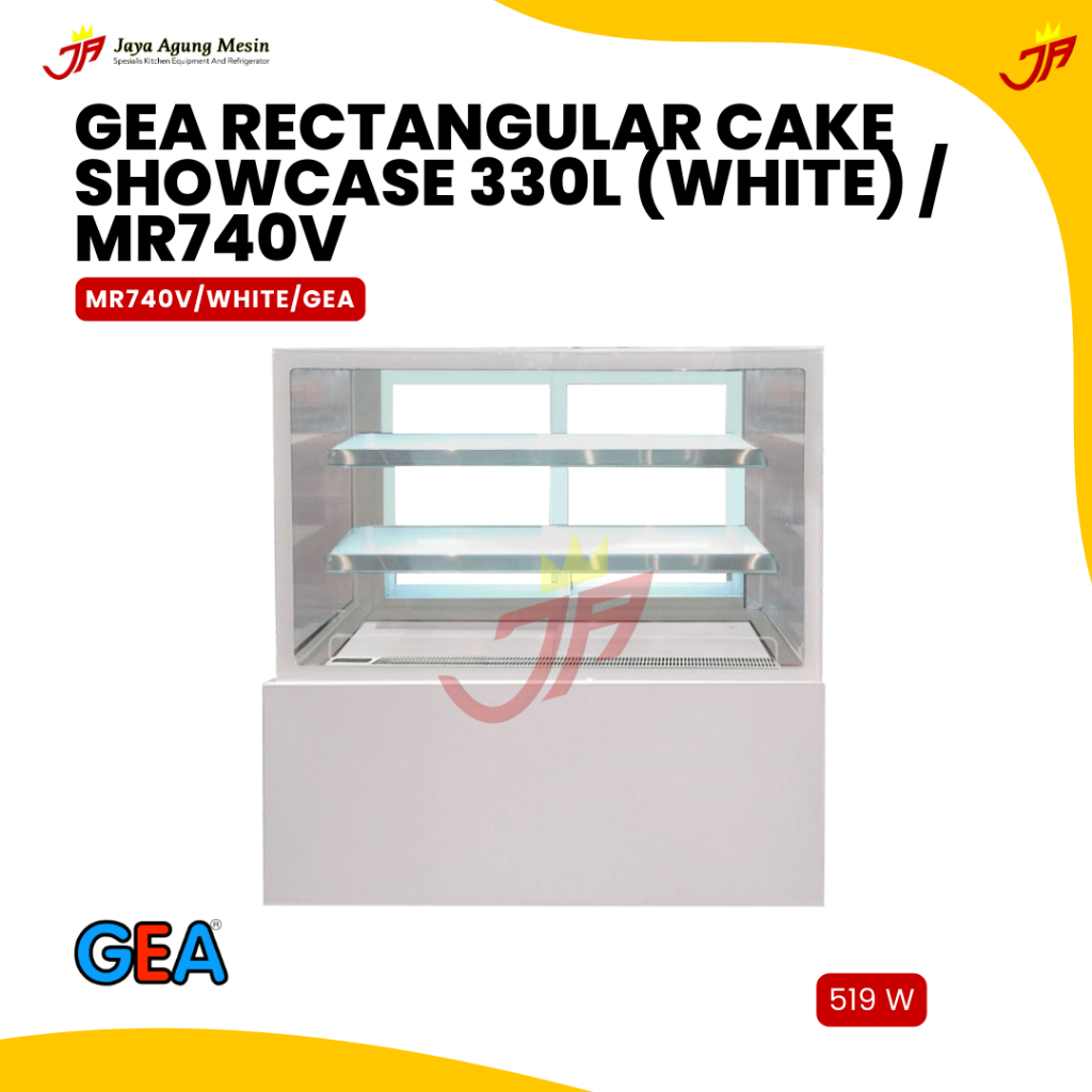Jual GEA RECTANGULAR CAKE SHOWCASE 330L (WHITE) / MR740V | Shopee Indonesia