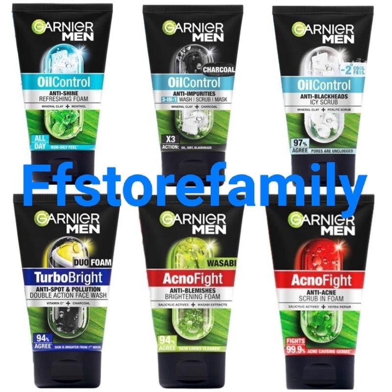 Jual Garnier Men Facial Foam Sabun Pencuci Muka Pria 100mL All Varian ...