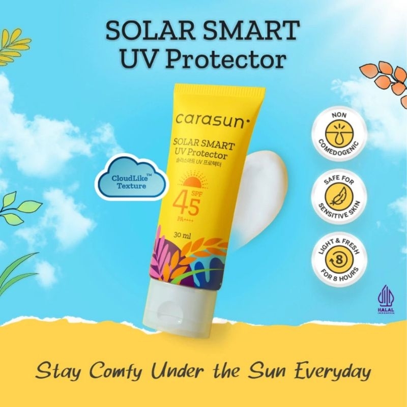 Jual Carasun Solar Smart UV Protector SPF 45 PA++++ Sunscreen 30 ml | Shopee Indonesia
