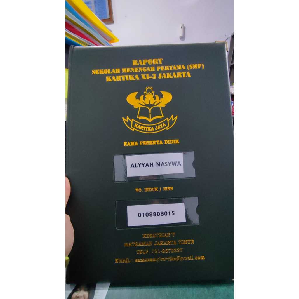 Jual Map / Buku / Tempat Rapor (Rapot, Raport) Ukuran Folio = Isi 8 Lbr ...