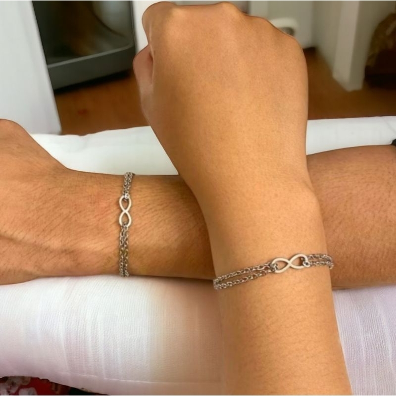 Jual FREE BOX Gelang couple [2pcs] infinity love untuk pasangan dan ...