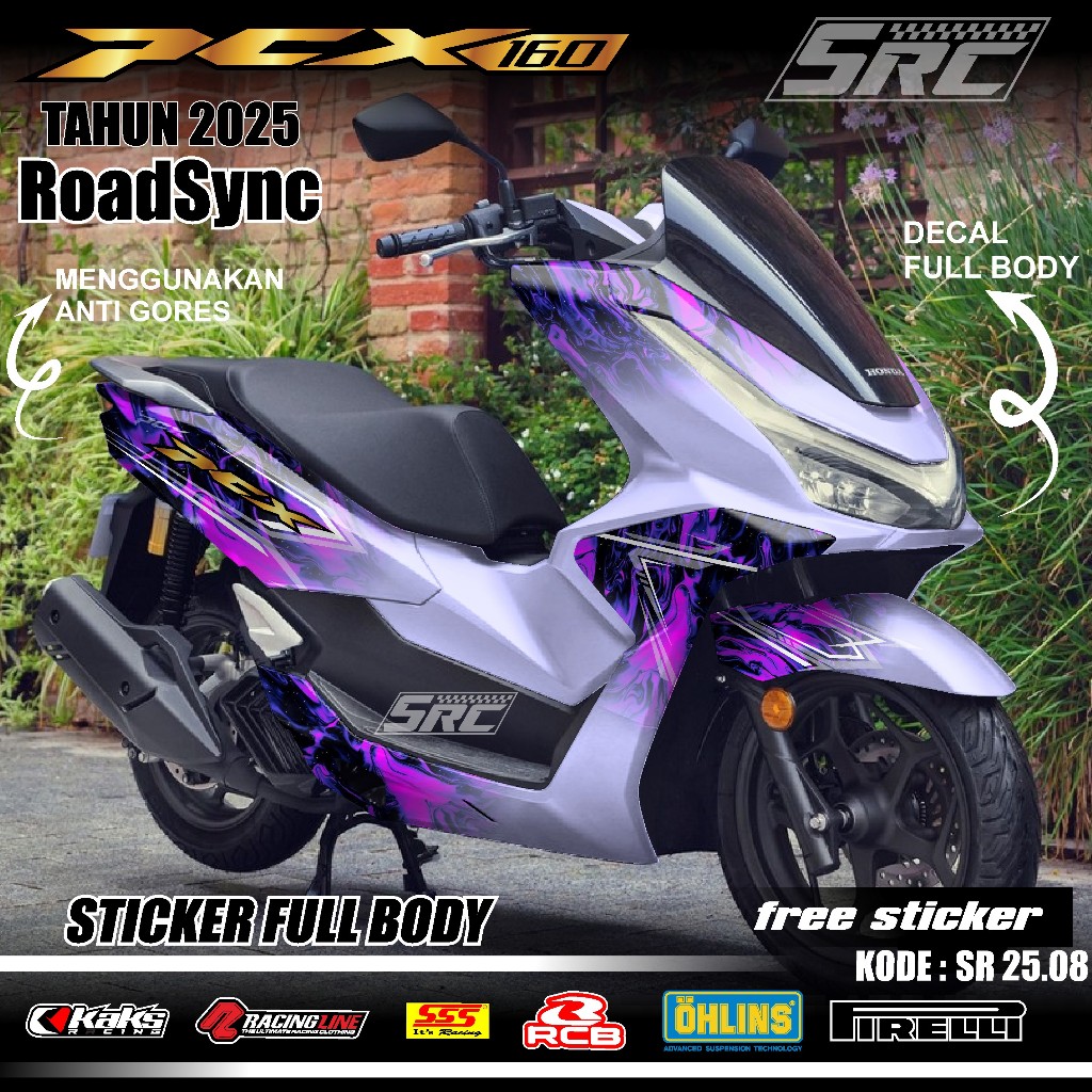 Jual COD Sticker Full Body Honda Pcx 160 2025 RoadSync Sticker Full ...
