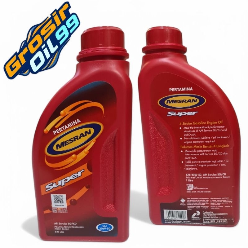 Jual Oli mesin mesran 800ml / 0,8Liter sae 20w-50 Oil mesin motor 4Tak ...