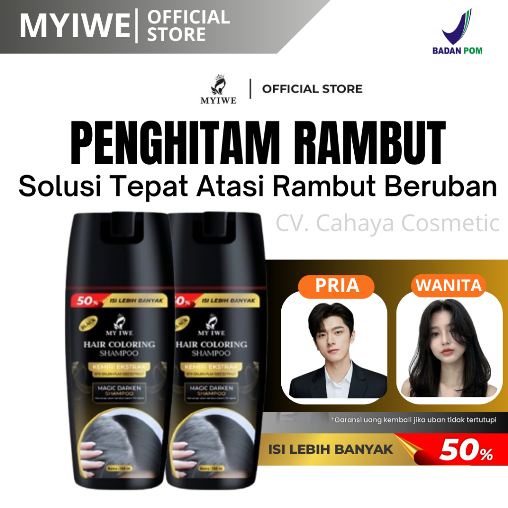 Jual Myiwe Sampo Penghitam Rambut Alami Penghilang Uban Ampuh Ori BPOM ...