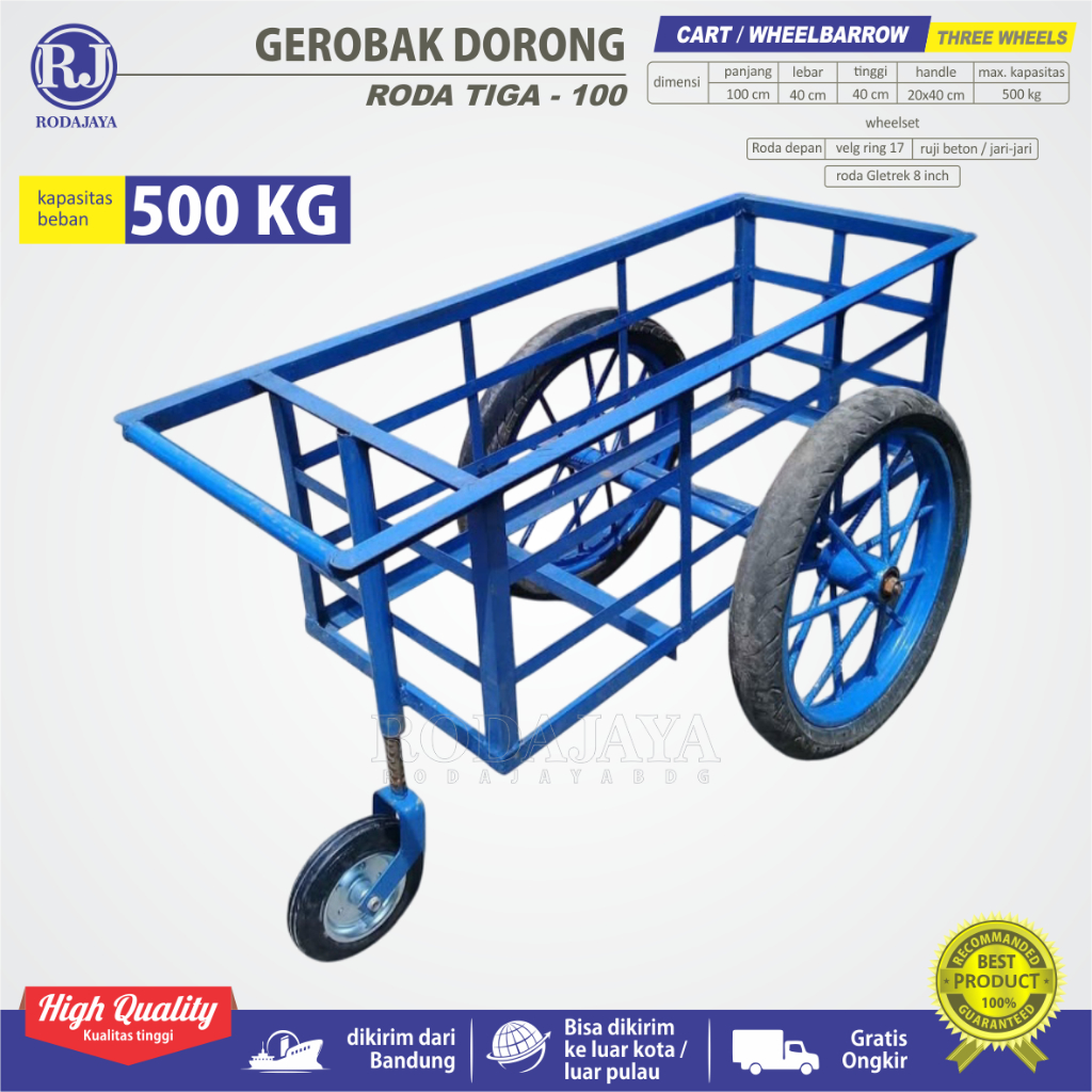 Jual Roda tiga Wheel barrow / gerobak karoseri / handcart / gerobak ...