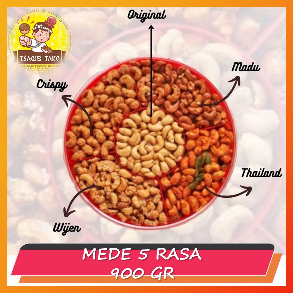 Jual kacang mede tray 5 rasa premium Tray 5 Rasa Madu Wijen Original ...