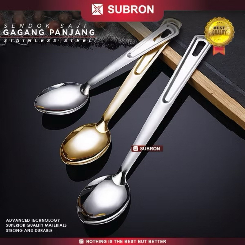 Jual sendok sayur subron stainless / gold ( 11” / 13” / 15” ) | Shopee ...