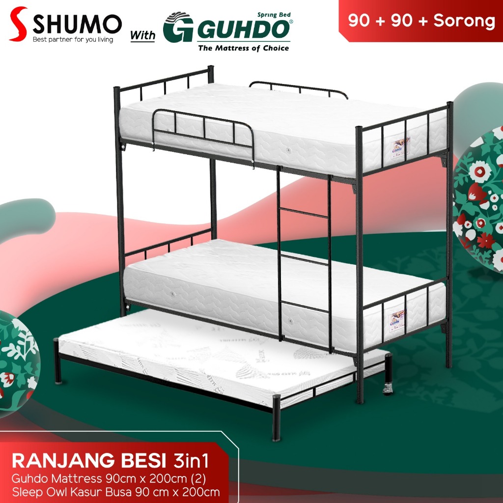 Jual CITRA FURNITURE GUHDO SPRINGBED X SHUMO Ranjang Besi Bunk Bed ...