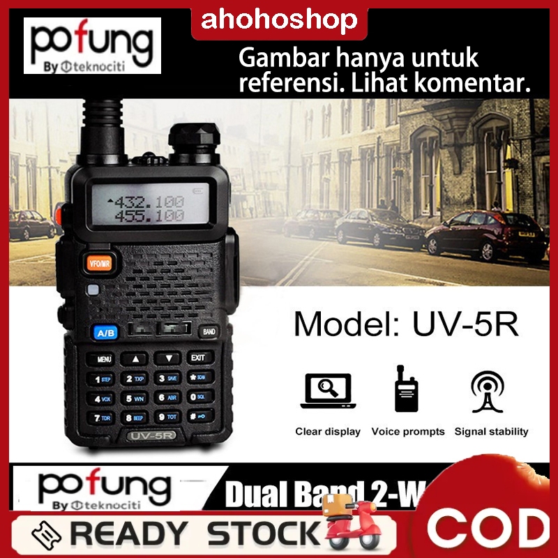 Jual 【Ready】HT UV5R Walkie Talkie Dual Band 5W 128CH UHF+VHF HT UV 5R Jarak Jauh 10 km Walkie ...