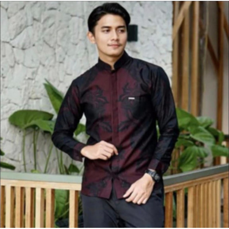 Jual Batik Arby - Kemeja Batik Pria Hem Batik Cowok Lengan Panjang Full ...
