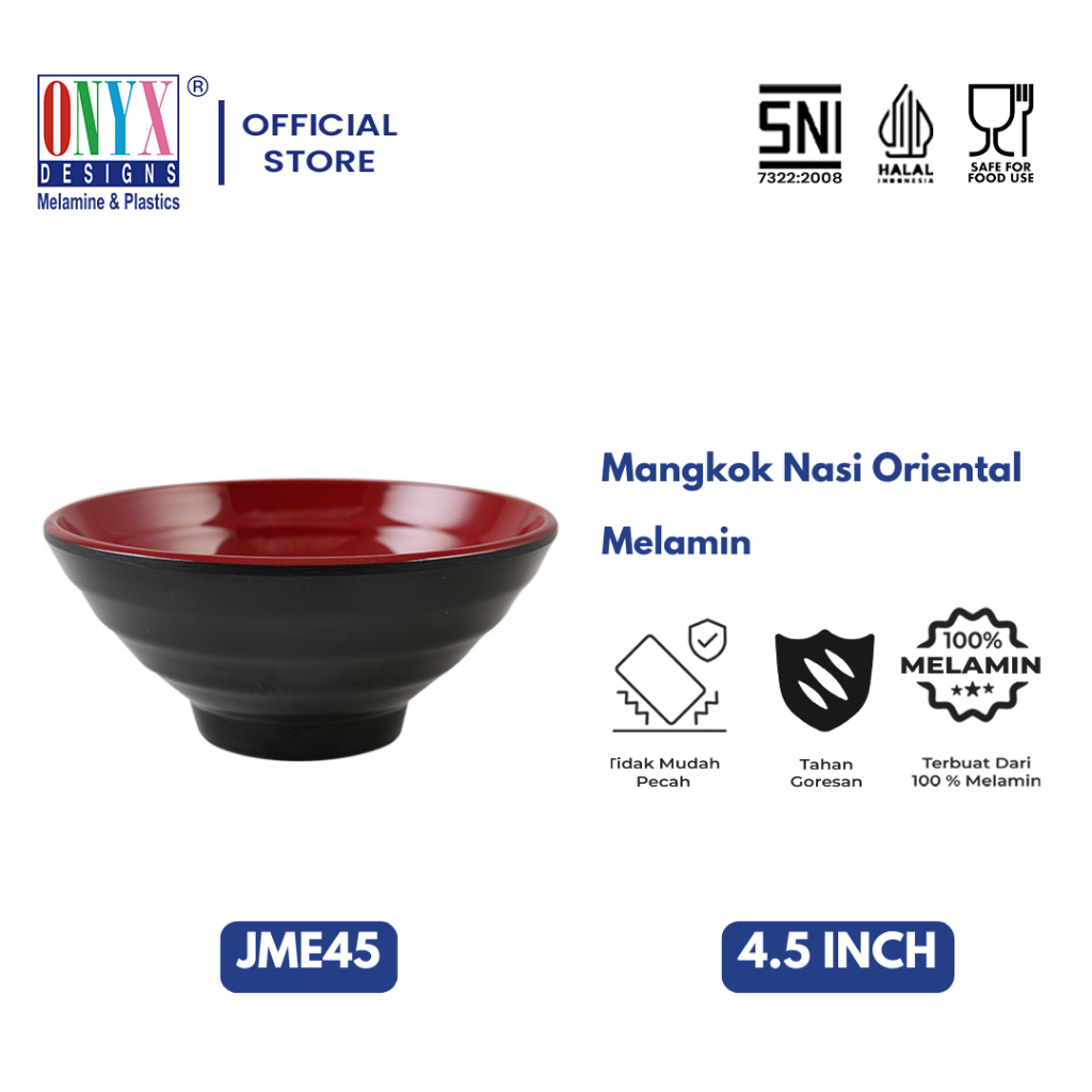 Jual Onyx Pro, Mangkok Nasi Oriental 4.5 inch: Melamin, Aman untuk ...